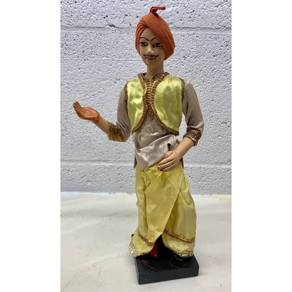 Art | Vintage Hindu Doll Rajasthani India 1 Hand Made Wood Cloth Doll ...